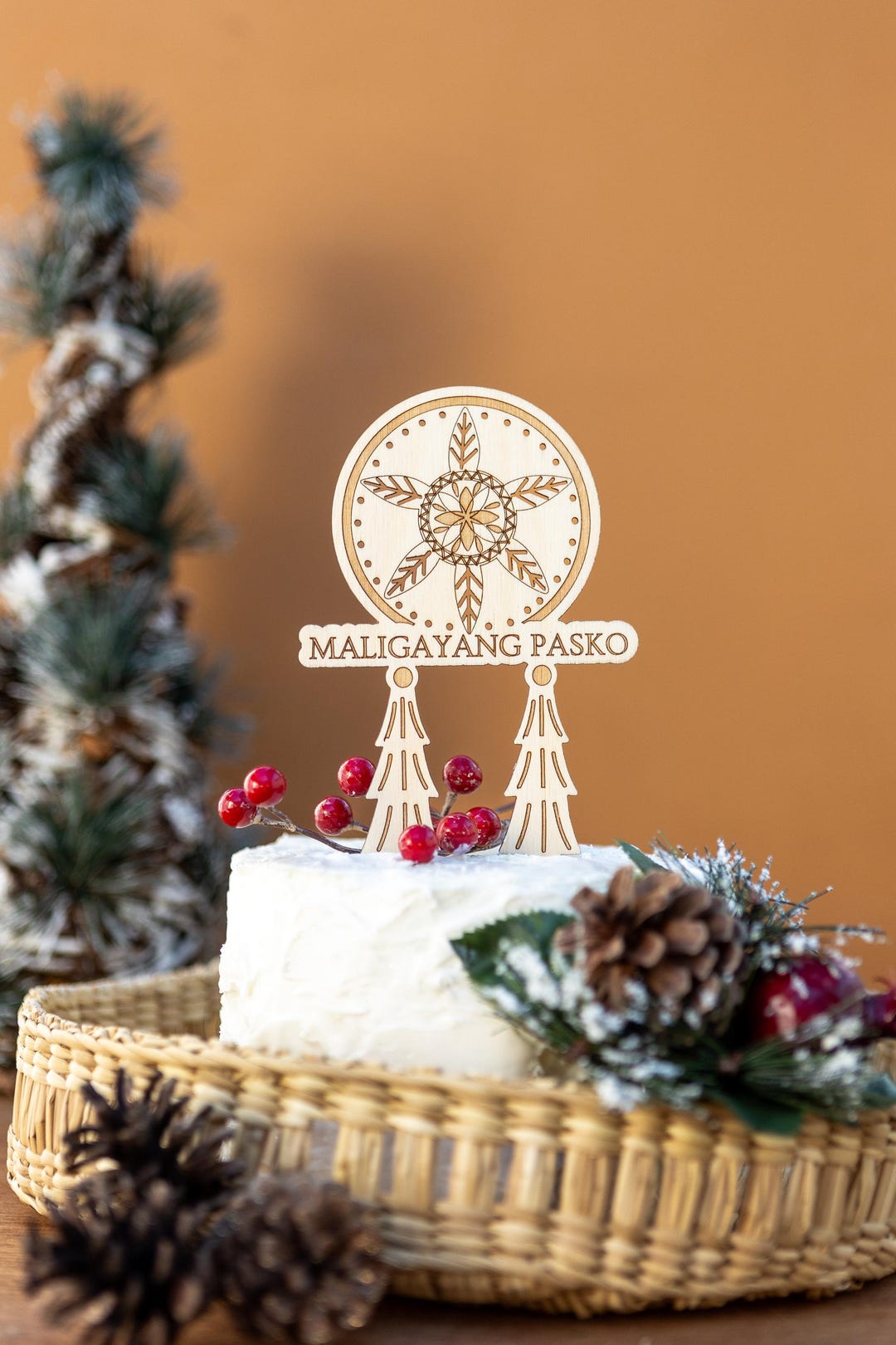 Christmas Cake Topper,philippines Maligayang Pasko Custom Christmas ...