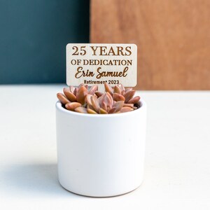 Thank You Retirement Plant Stick Gifts Party Favors, Custom Retirement ...