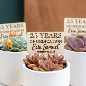 Thank You Retirement Plant Stick Gifts Party Favors, Custom Retirement ...