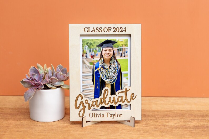 Personalized Graduation Picture Frame: Engraved Wood Keepsake - Etsy