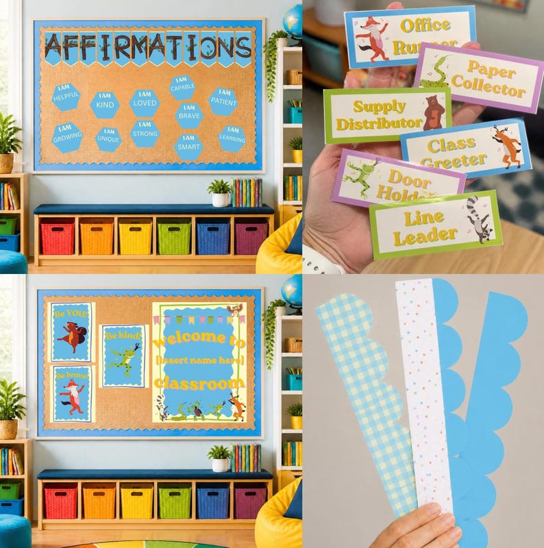 Editable Classroom Decor Bundle | Affirmations Station, Welcome Poster ...