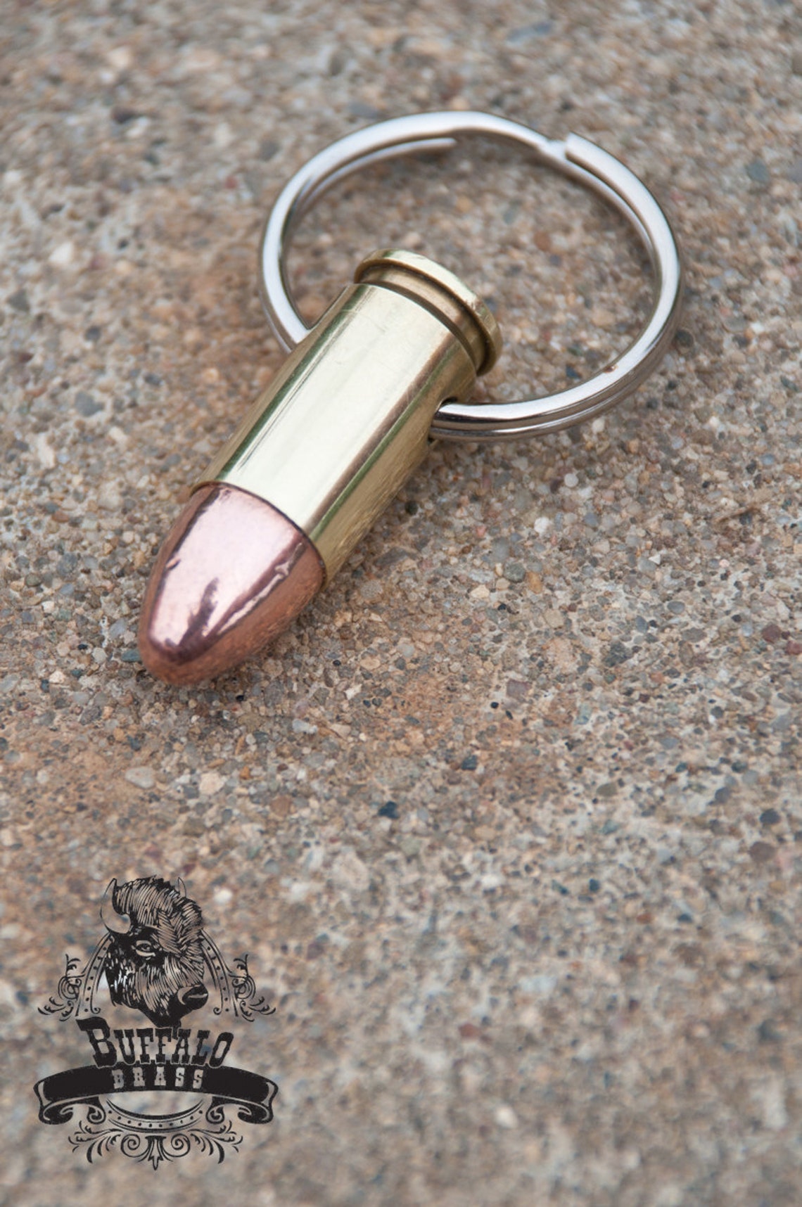 9mm Full Metal Jacket Bullet Key Chain through the Brass 1 - Etsy