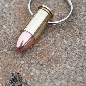 9mm Full Metal Jacket Bullet Key Chain through the Brass 1 - Etsy