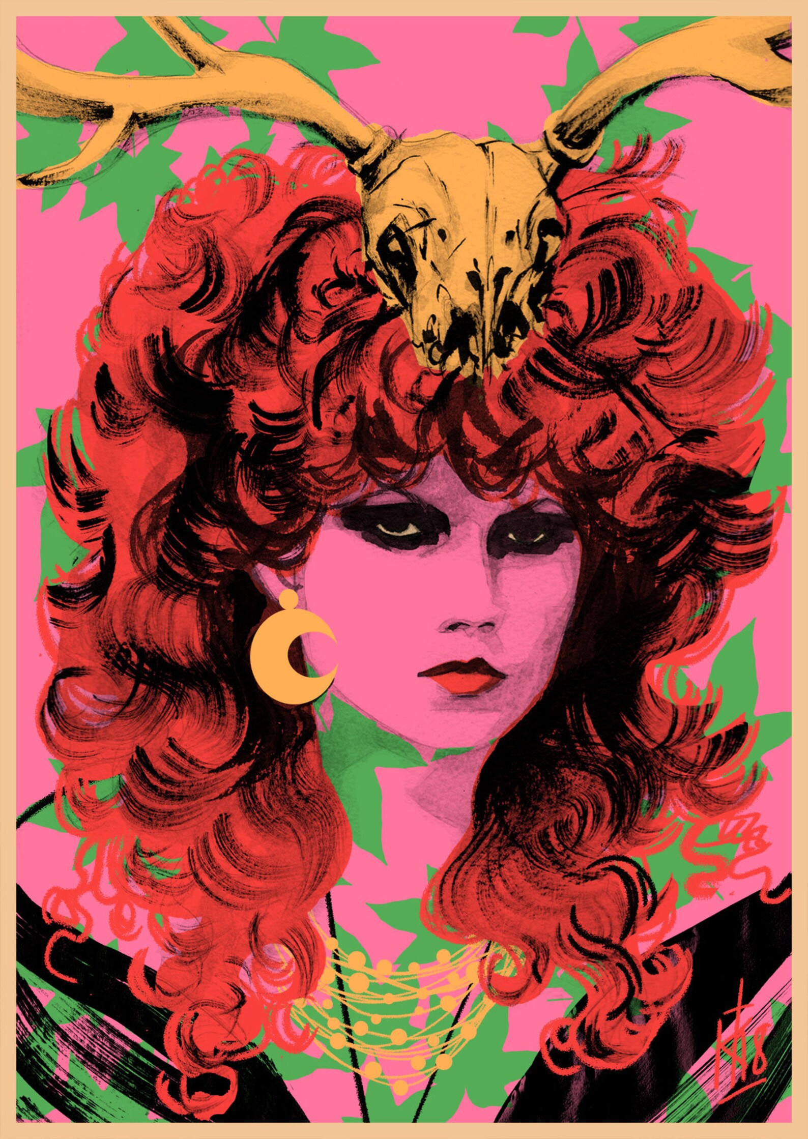 A3 Poison Ivy Rorschach High Priestess Print | Etsy