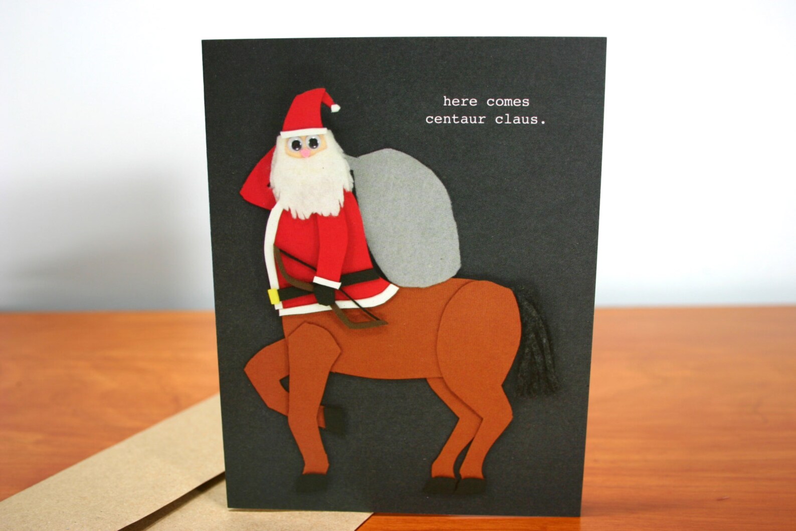 Here Comes Centaur Claus Funny Christmas Card - Etsy