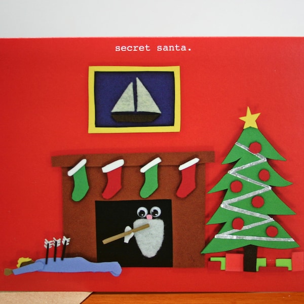 Funny Santa Card - Etsy