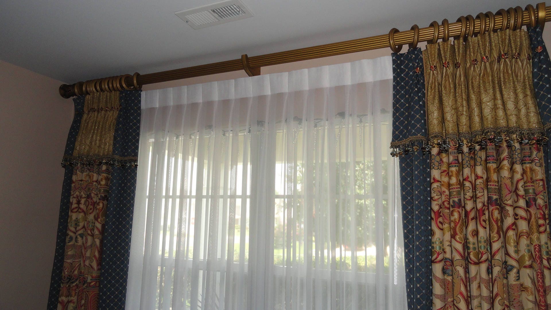 Pleated Striped Sheer Drapery.white or Ivory Color Sheers ,pinch ...