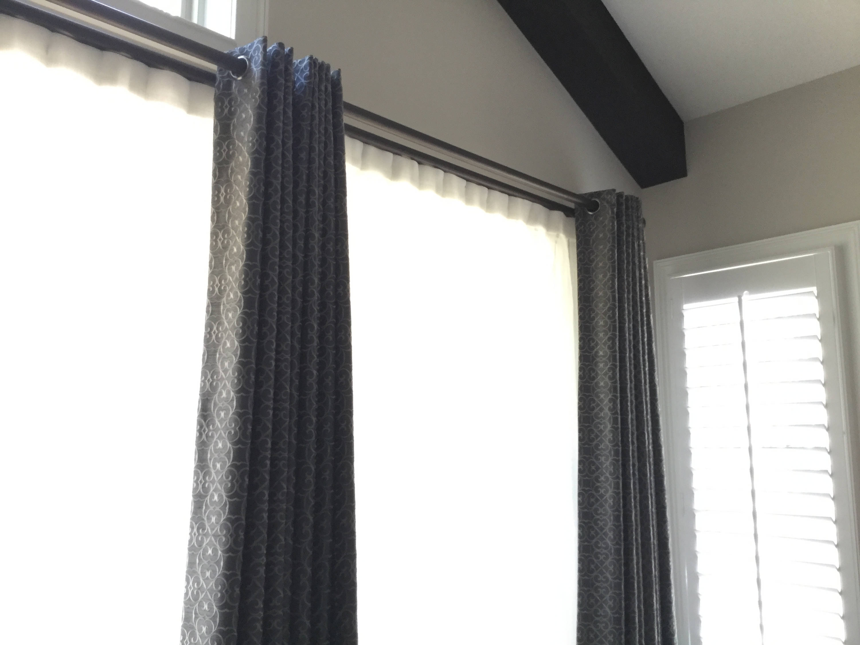 Pleated Striped Sheer Drapery.white or Ivory Color Sheers ,pinch ...