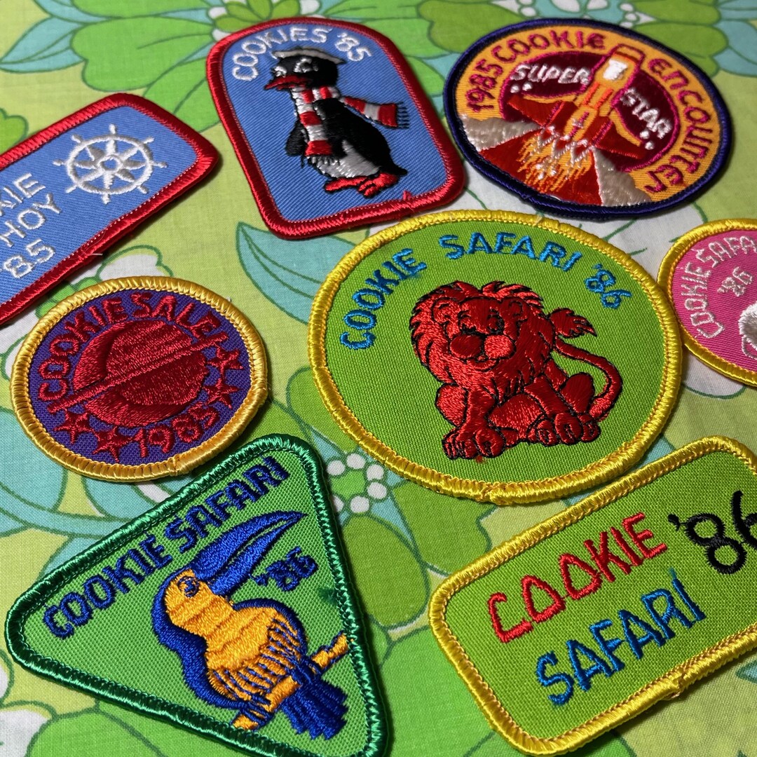 VINTAGE 1985-1986 Girl Scout Cookies Embroidered Patches - Etsy