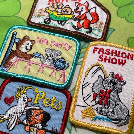VINTAGE Super Cute Embroidered Animal Patches | G1 - Gem