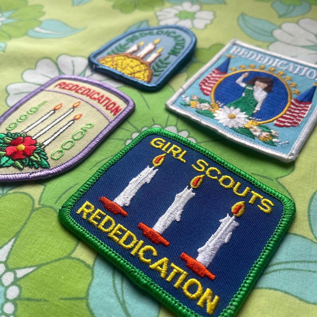 VINTAGE Embroidered Girl Scout Rededication Patches A - Etsy