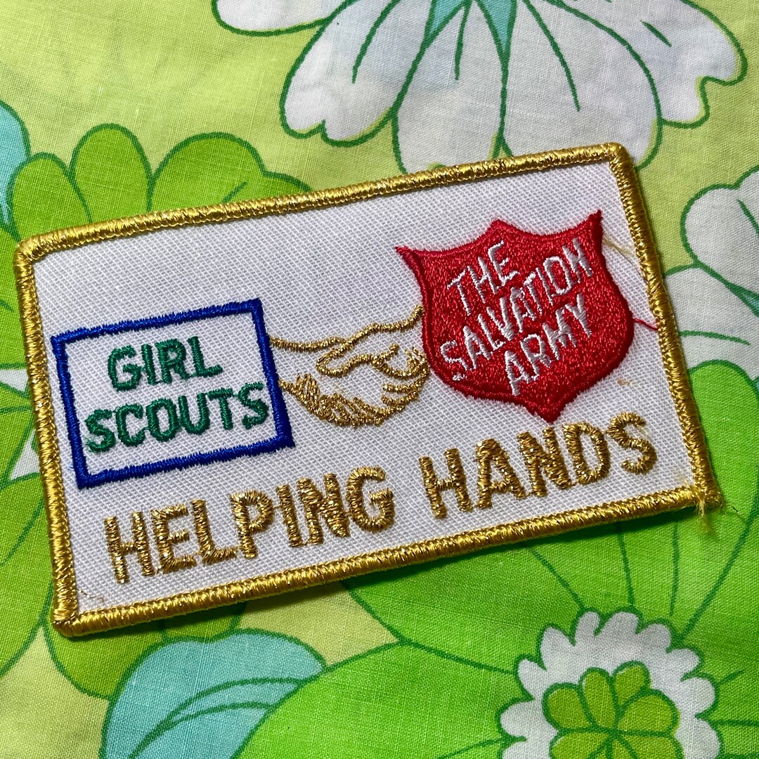 VINTAGE Girl Scouts Helping Hands Salvation Army Embroidered Patches ...