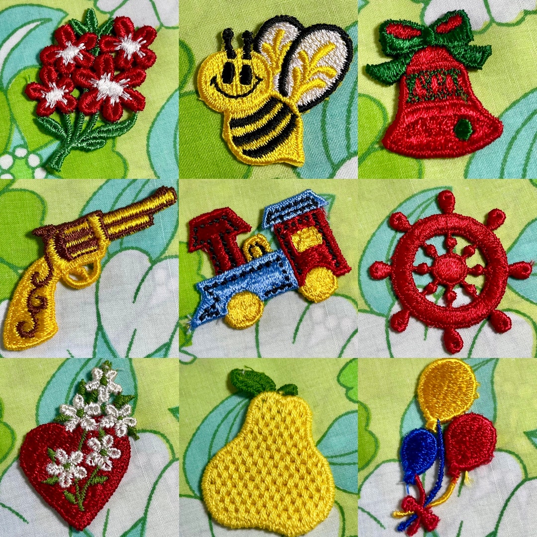 VINTAGE Cute Embroidered Patches S25/6 - Etsy