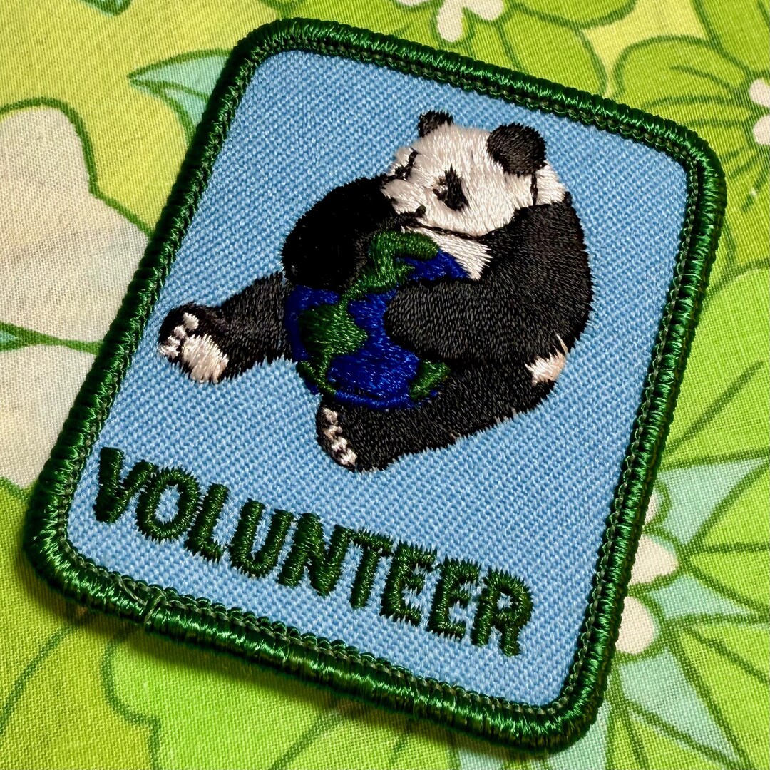 VINTAGE Embroidered VOLUNTEER Patch | Panda Scout Badge | A1 - Etsy