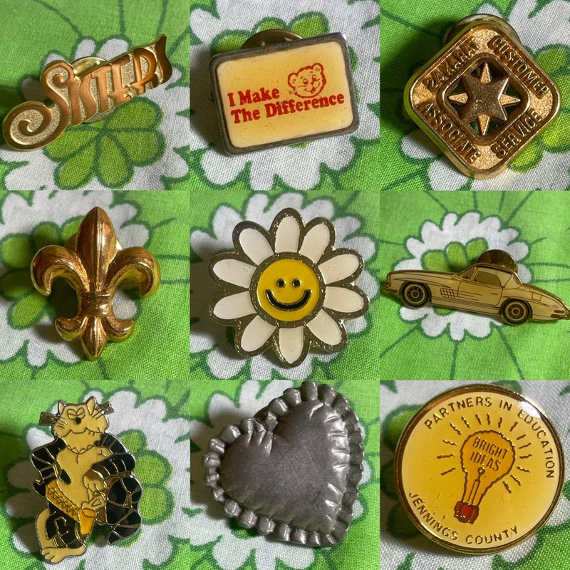 Vintage Enamel Pins - Etsy