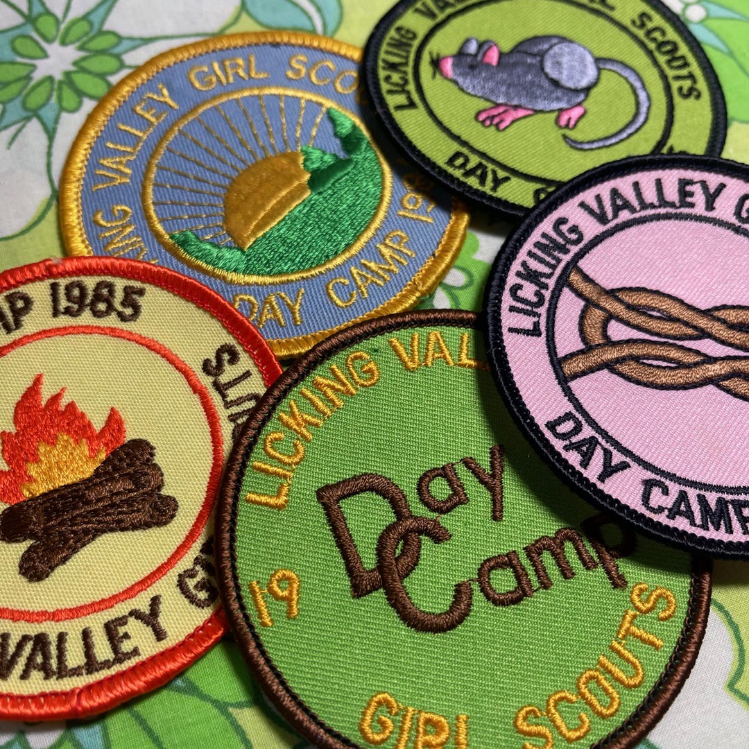VINTAGE 1980's Licking Valley Day Camp Embroidered Patches | B - Etsy