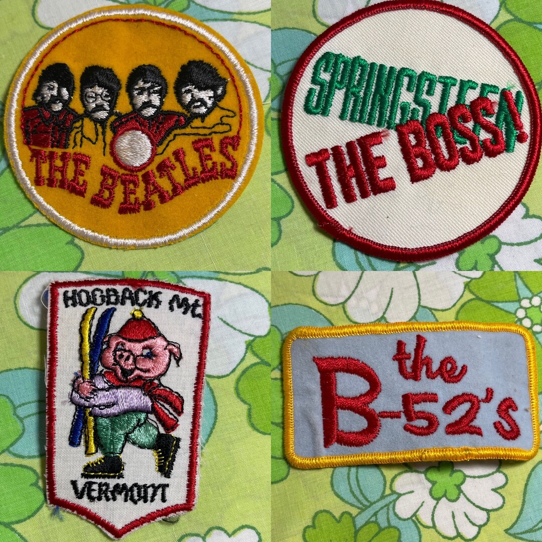 VINTAGE Embroidered Patches the Beatles Bruce Springsteen B 52's ...