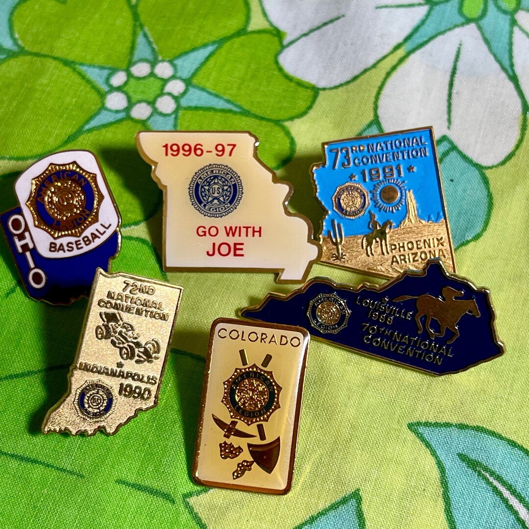 VINTAGE USA State Lapel Pins American Legion 1980s 1990's Q70 - Etsy