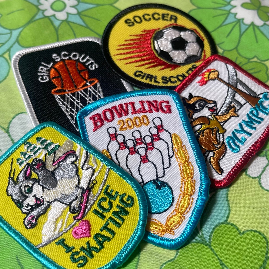 VINTAGE Embroidered Sports Patches Girl Scouts F - Etsy