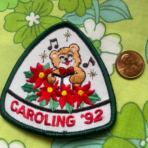 VINTAGE 1990's Girl Scouts Caroling Embroidered Patch… - Gem