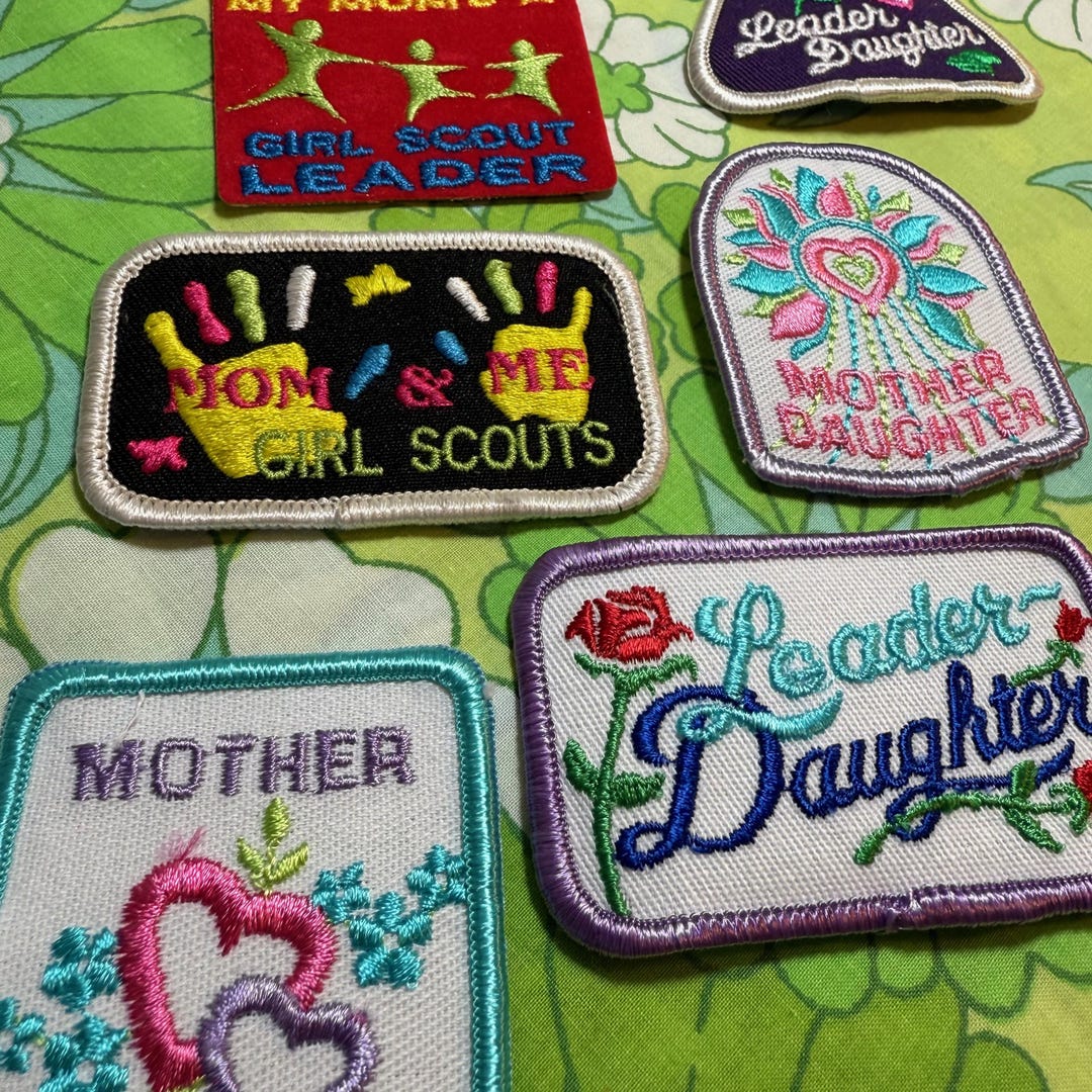 VINTAGE Embroidered MOM Patches | Girl Scout Badges | G1 - Etsy