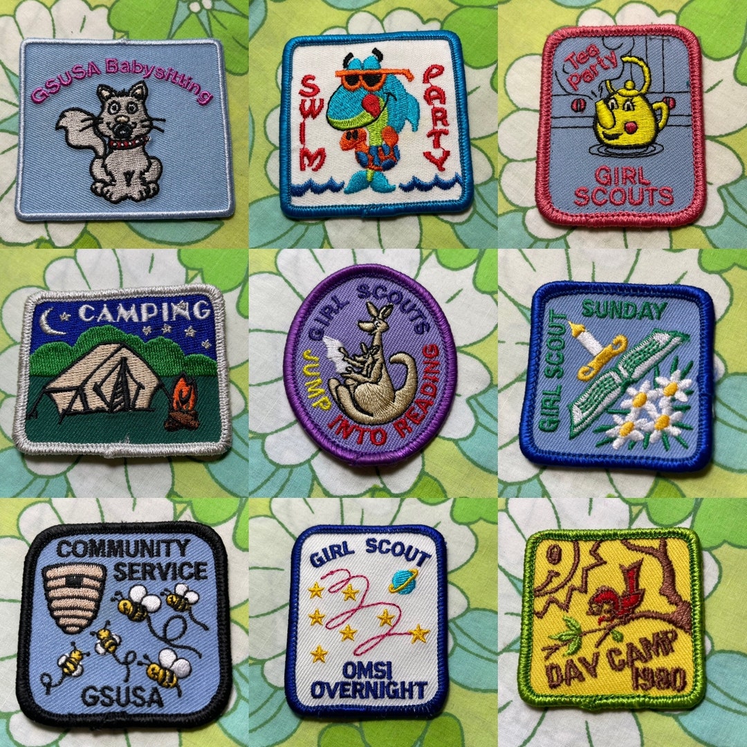 VINTAGE Embroidered Girl Scout Patches C1 - Etsy