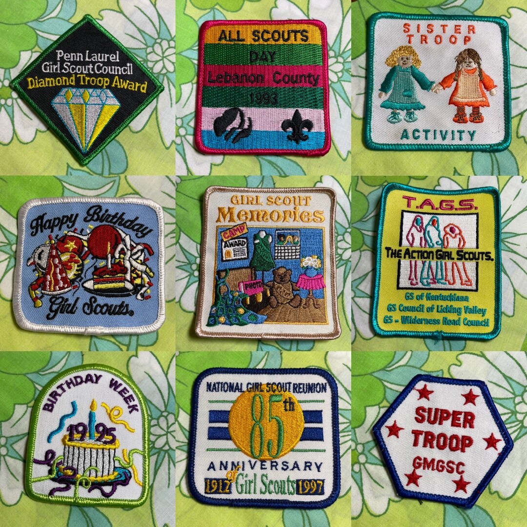 VINTAGE Embroidered Girl Scout Patches | E - Etsy