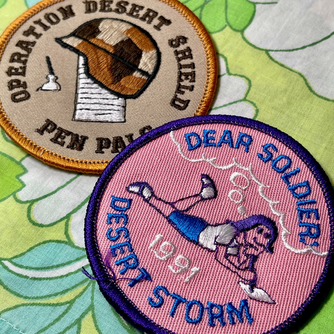 VINTAGE Pen Pal Embroidered Patches | Operation Desert Storm and Shield ...