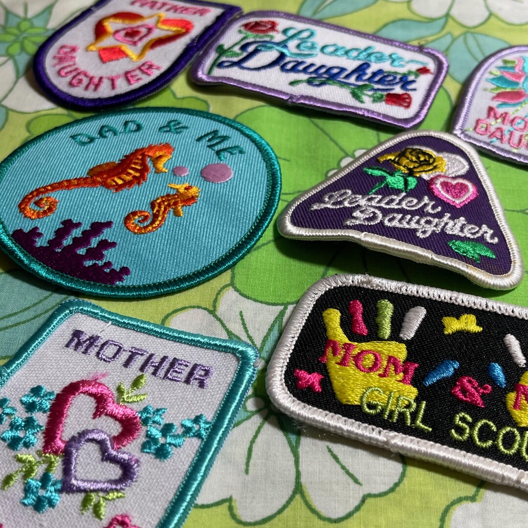 VINTAGE Embroidered Mom and Dad Patches | 1980's - 1990's - 2000's | A1 ...