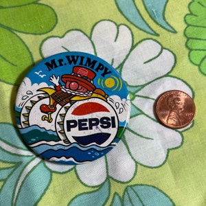 VINTAGE 1980's Mr Wimpy Pins / Buttons Japan Pepsi Cocacola 5A - Etsy ...