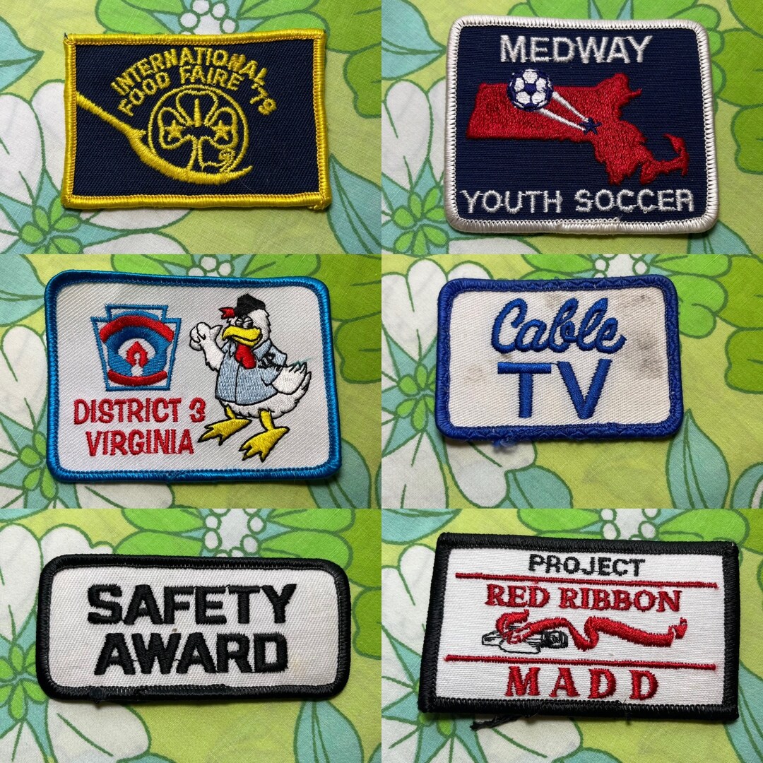 VINTAGE Embroidered Patches 8A 1970's 1990's - Etsy