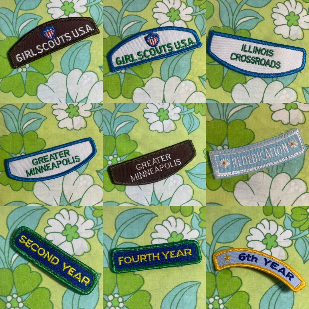 VINTAGE Embroidered Girl Scout Patches S18 Illinois and Minnesota - Etsy
