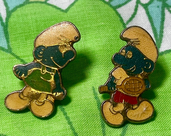 VINTAGE Tiny Smurf Cartoon Enamel Lapel Pins | T64 - Etsy