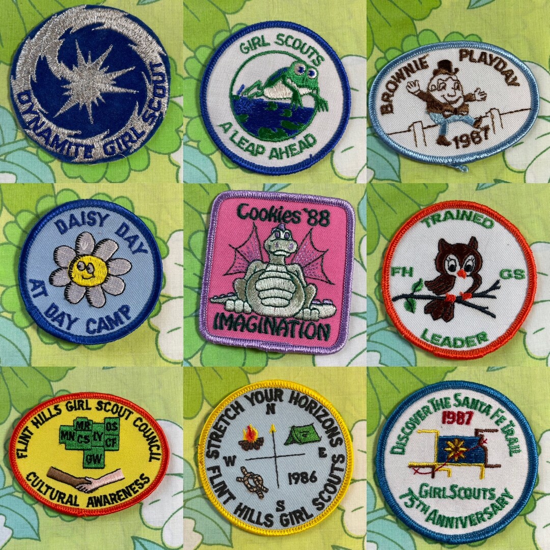 VINTAGE Embroidered Girl Scout Patches 5AG - Etsy