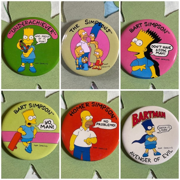 Bart Simpson Pin - Etsy