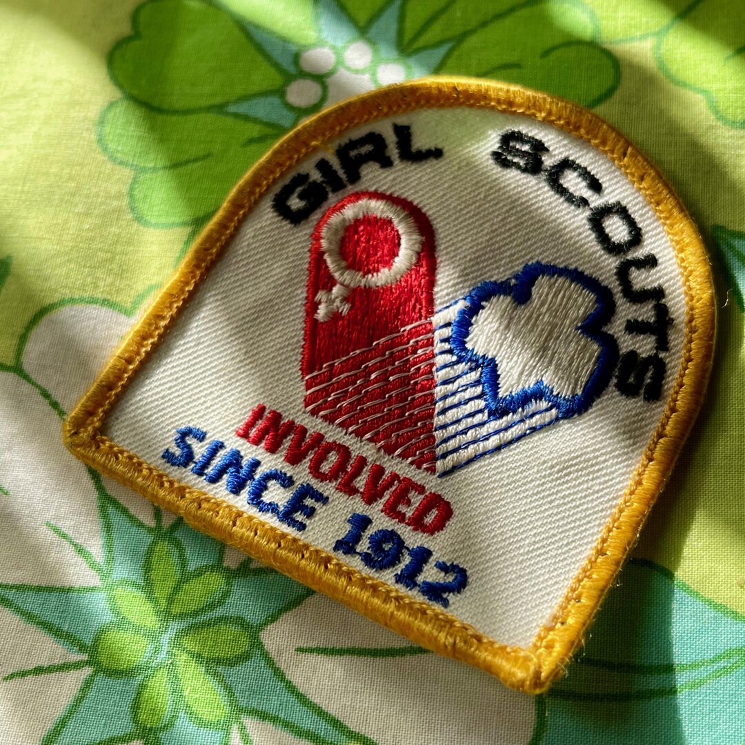 VINTAGE Embroidered Patch Girl Scouts Involved Since 1912 | E1 - Etsy