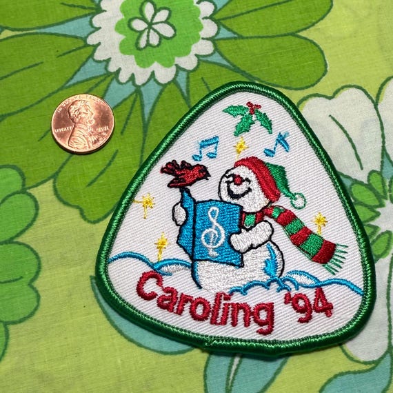 VINTAGE 1990's Girl Scouts Caroling Embroidered Patch… - Gem