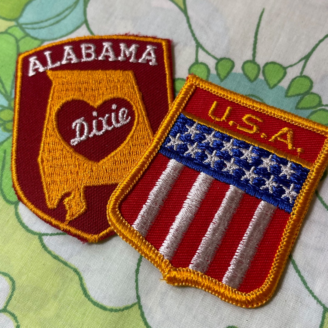VINTAGE USA State Patches Alabama Dixie 6A - Etsy
