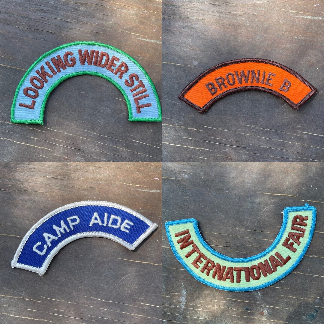 VINTAGE Embroidered Girl Scout and Brownie Patches - Etsy
