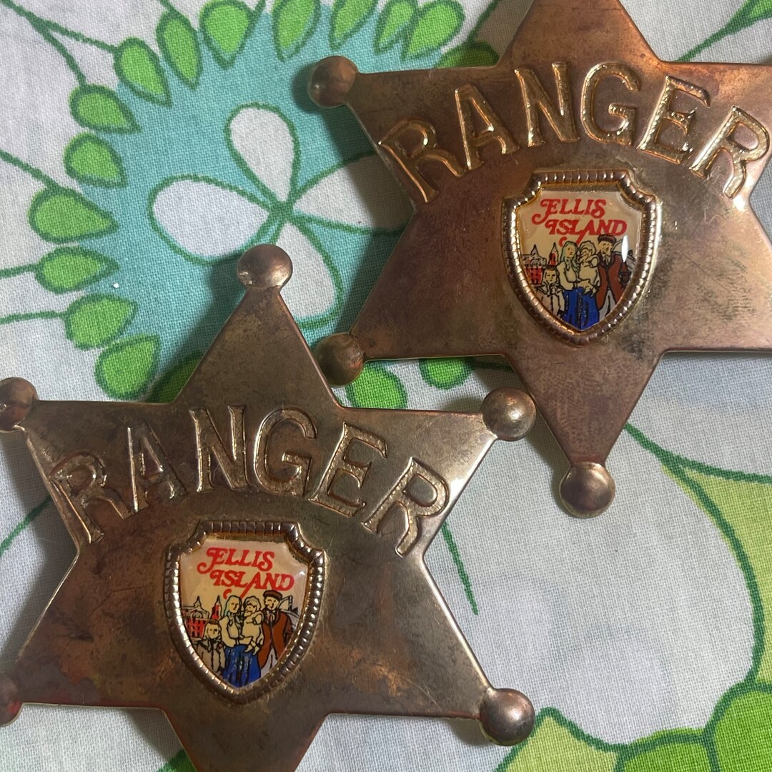 VINTAGE Ellis Island Ranger Badge Metal Star Pin 20F - Etsy