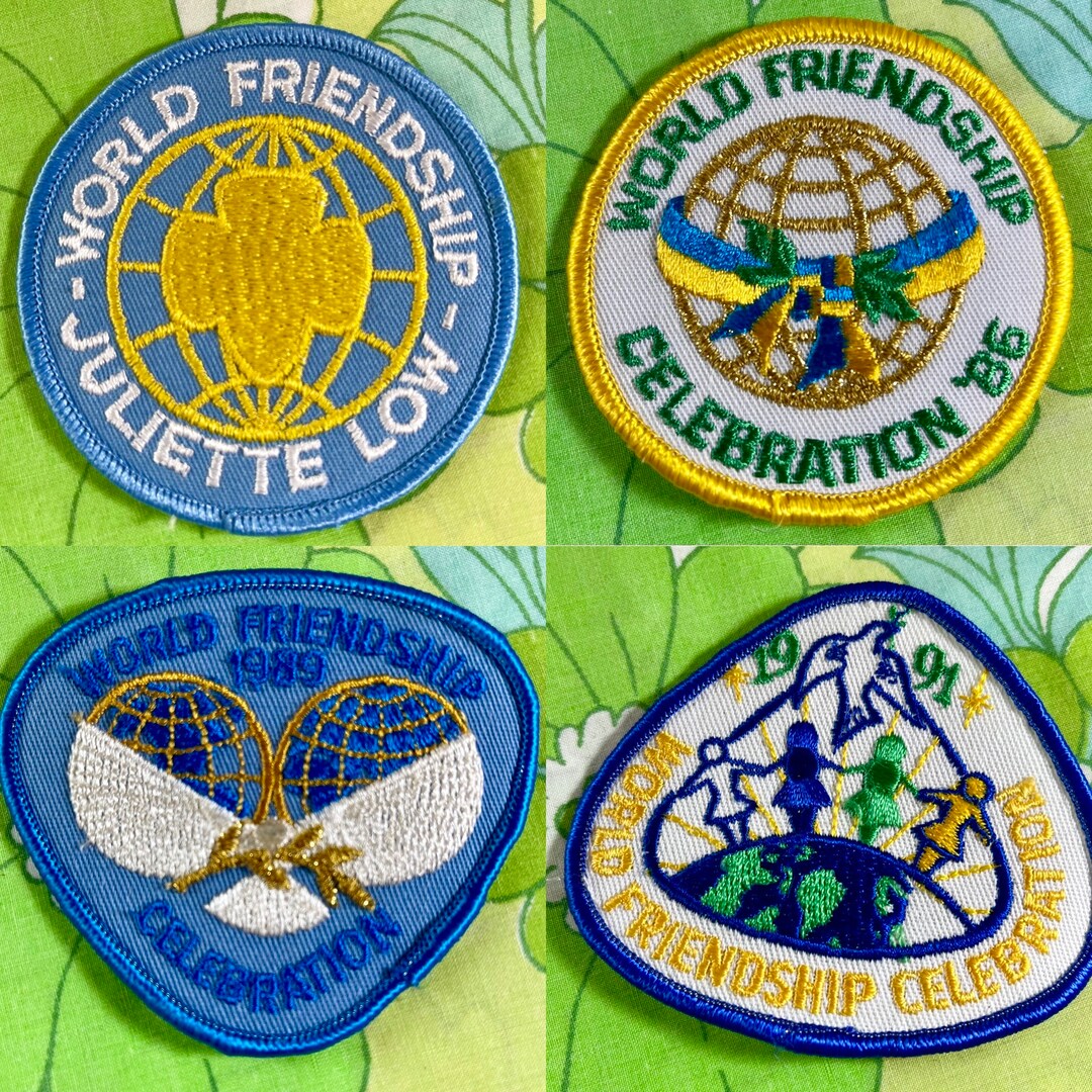VINTAGE Girl Scout Patches World Friendship Celebration 1980's 1990's ...