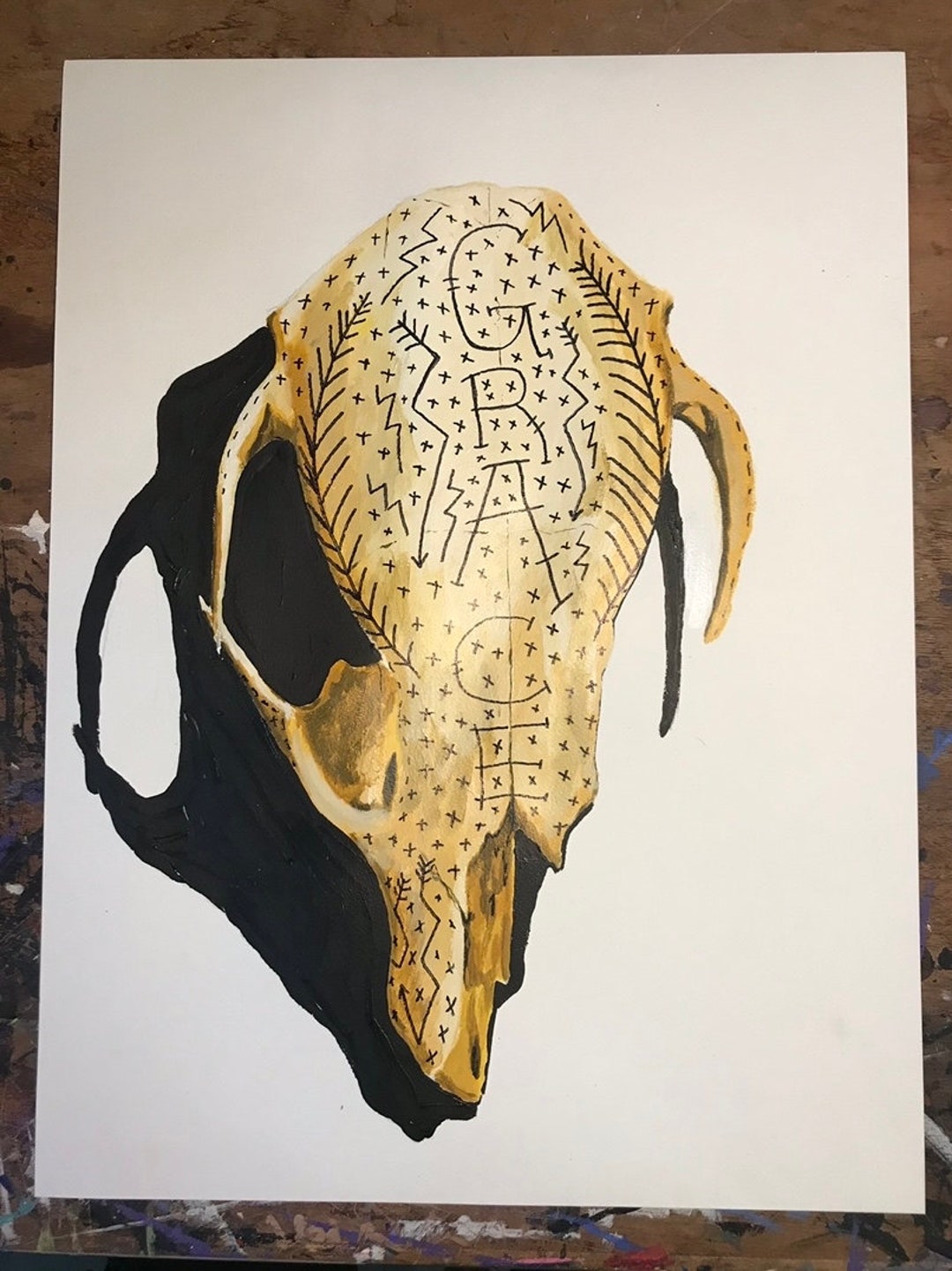 Grace/raccoon Skull - Etsy