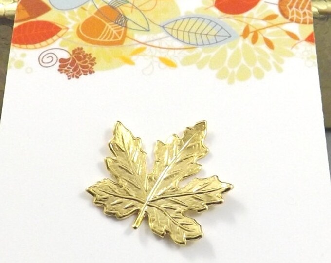 24K Gold Leaf Lapel Pin, Fall Pin, Leaf Tie Tack, Leaf Pin, Maple Leaf ...