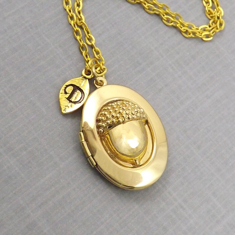Acorn Locket - Etsy