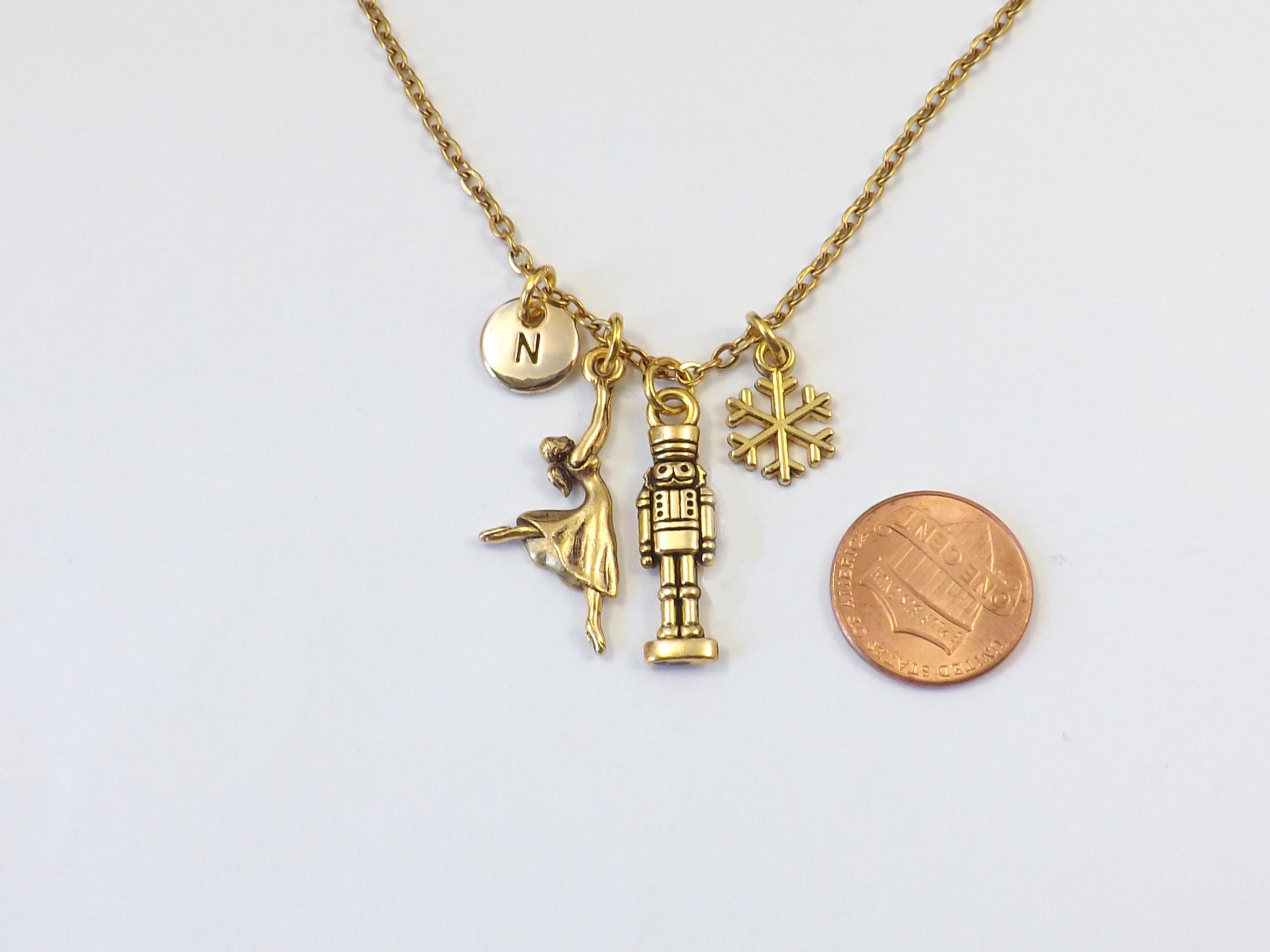 Gold Nutcracker Necklace, Clara Nutcracker Ballet, 18K Gold Plated ...