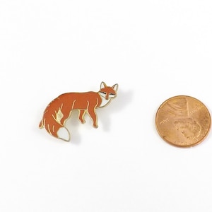 Fox Pin, Enamel Pin, Lapel Pin, Fox Jewelry, Fox Tie Tack, Red Fox, Fox ...