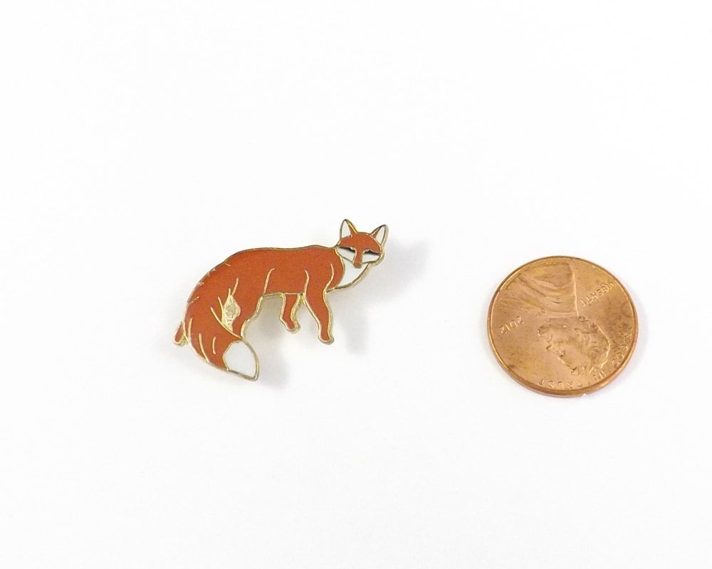 Fox Pin Enamel Pin Lapel Pin Fox Jewelry Fox Tie Tack Red - Etsy