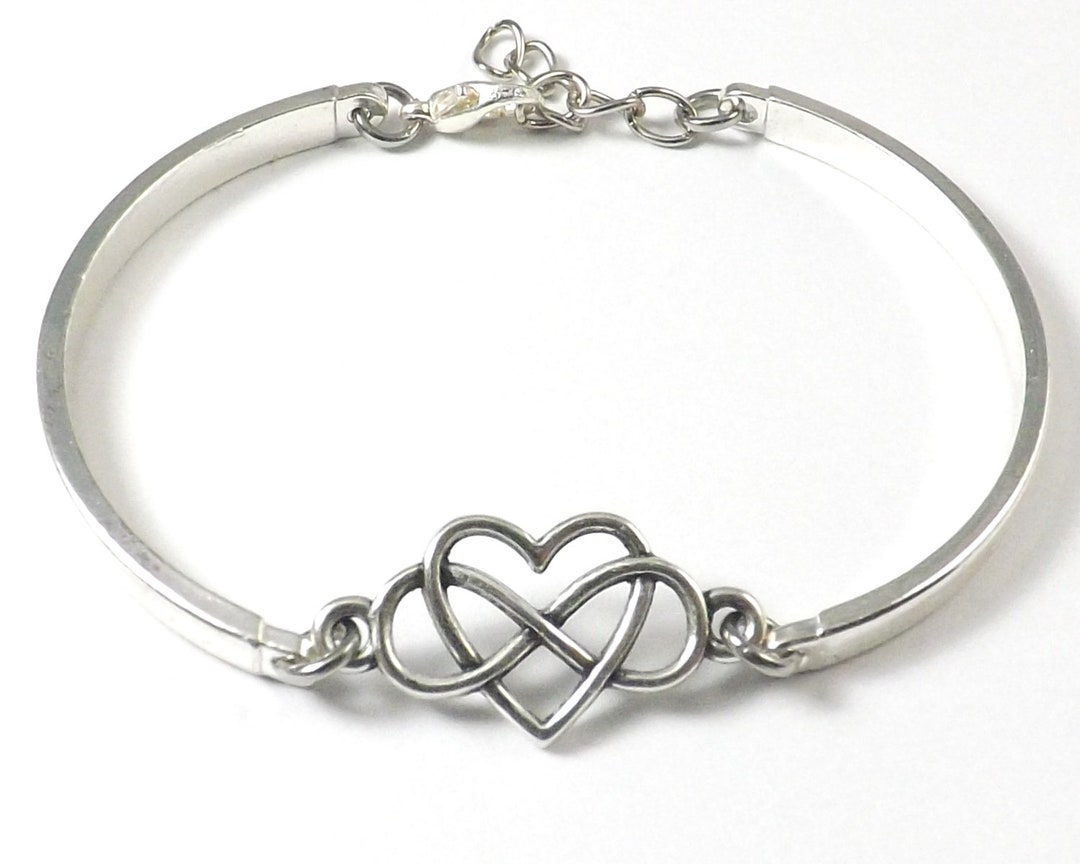 Heart Infinity Bracelet, Infinity Love Jewelry, Spoon Bracelet, Wedding ...