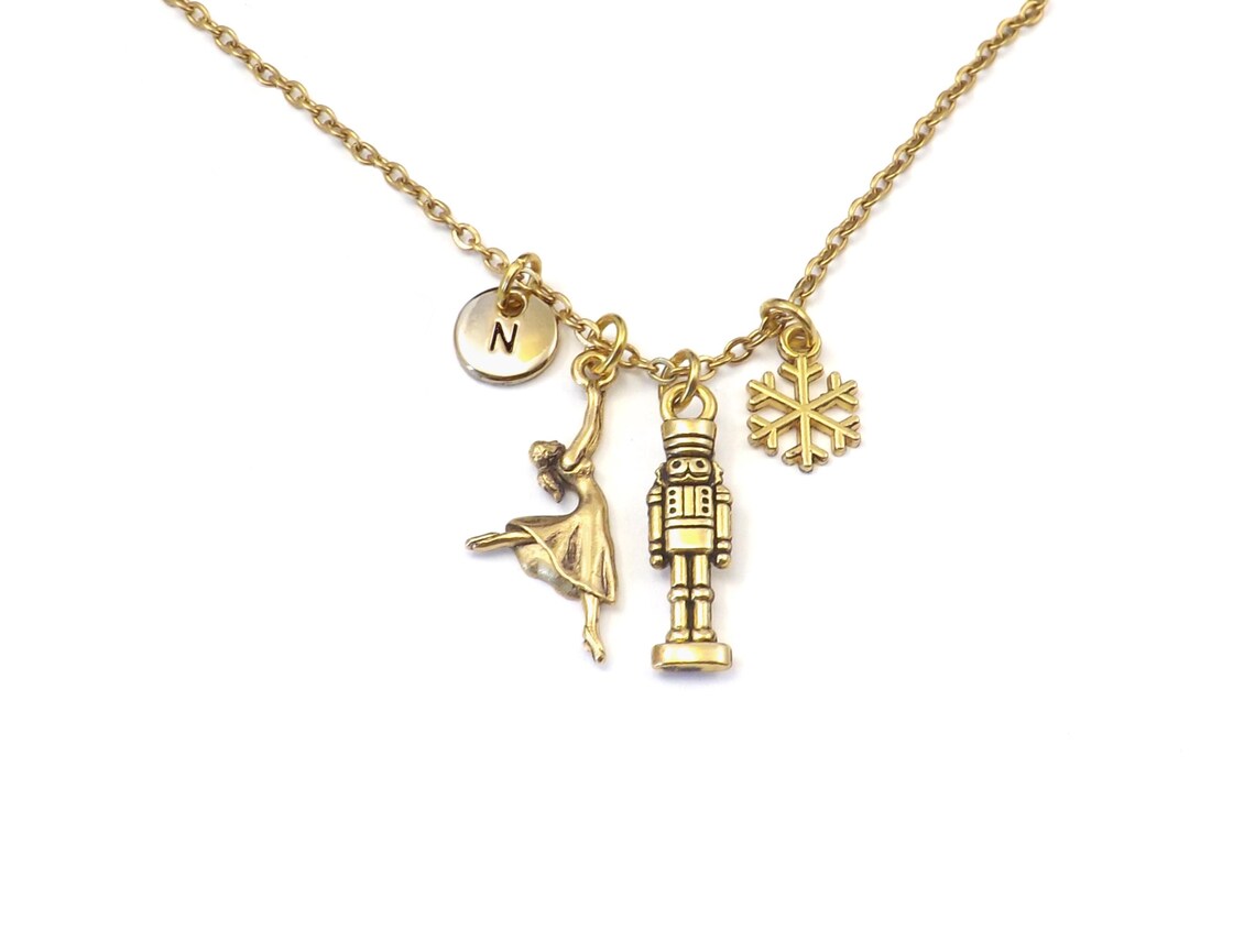 Gold Nutcracker Necklace, Clara Nutcracker Ballet, 18K Gold Plated ...