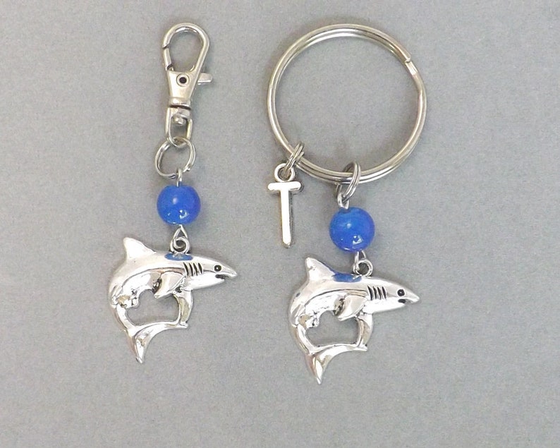 Shark Keychain Shark Keyring Personalized Keychain Custom - Etsy